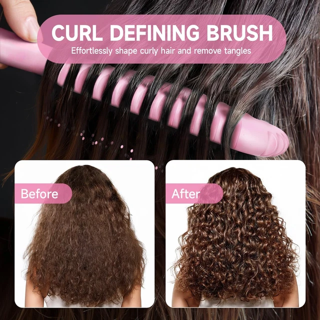 CURL DEFINING BRUSH 2025 Upgrade Hair Gifts for Women and Men Pink $17. ...