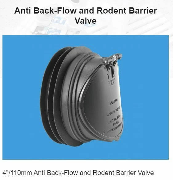 MCALPINE ARB1 ANTI Cross Flow Rodent Wc Toilet Pan Connector Rat ...