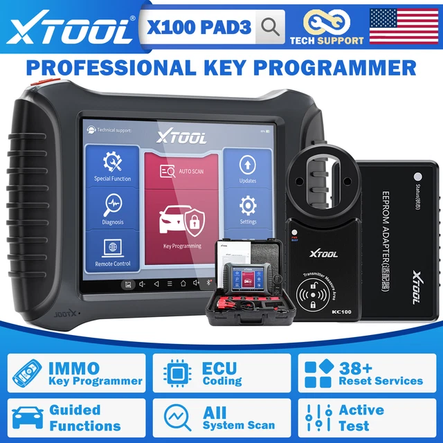 XTOOL X100PAD3 AUTO Program Key IMMO Coding Auto Full Diagnostic Scan ...