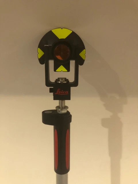 LEICA TELESCOPIC DETAIL Pole GPS RTK Surveying Total Station Prism vat ...