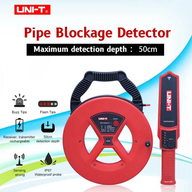 UNI-T PIPE BLOCKAGE Detector Scanner Pipeline Blocking Diagnostic Wall ...