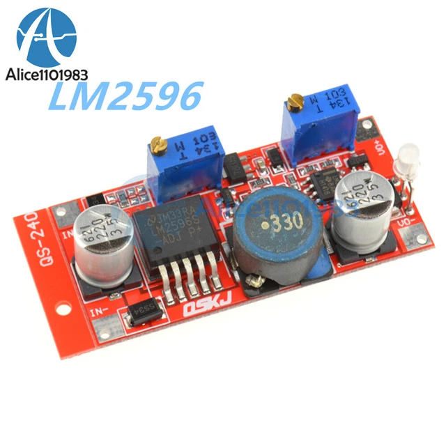 LM2596 DC-DC STEP-DOWN Adjustable CC/CV Power Supply Module Converter ...