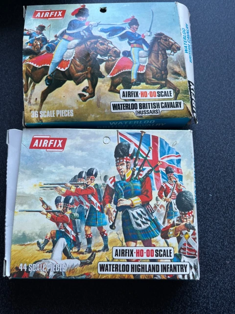 AIRFIX 1/72 NAPOLEONIC Waterloo British Cavalry & Highland Infantry ...