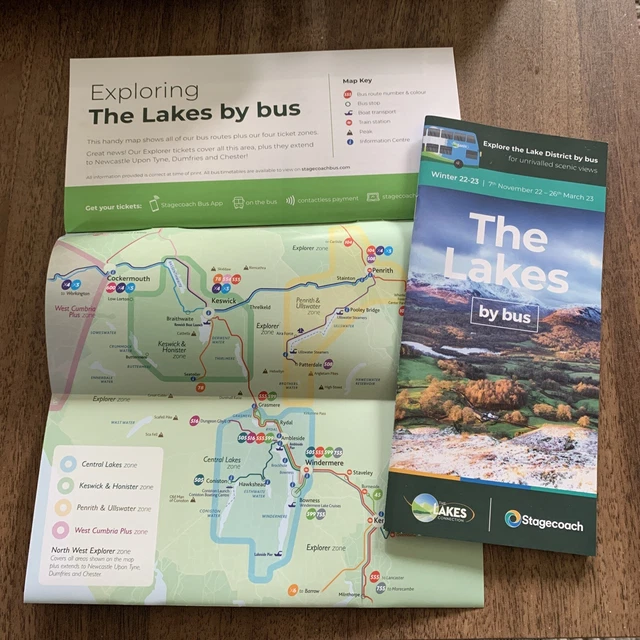 STAGECOACH IN CUMBRIA: The Lakes Connection Bus Timetable booklet ...