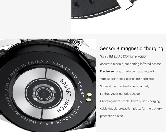 AW13 PRO SMART watch uomo acciaio Rolex Daytona shape silver case ...