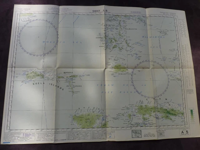 WW2 RAAF - Original Military Chart / Map Of Timor & Se Asia - Datet ...