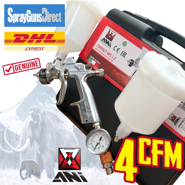 ANI COMPACT 1.3MM Spray Gun (Small Compressor OK) Touch Up & Respray ...