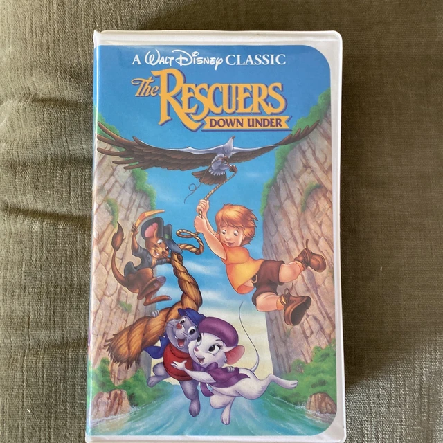 THE RESCUERS DOWN Under Walt Disney Classic VHS Tape 1991 Black Diamond ...