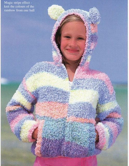 KNITTING PATTERN COPY 2291. Childs zip up cardigan. 22-32" chest ...