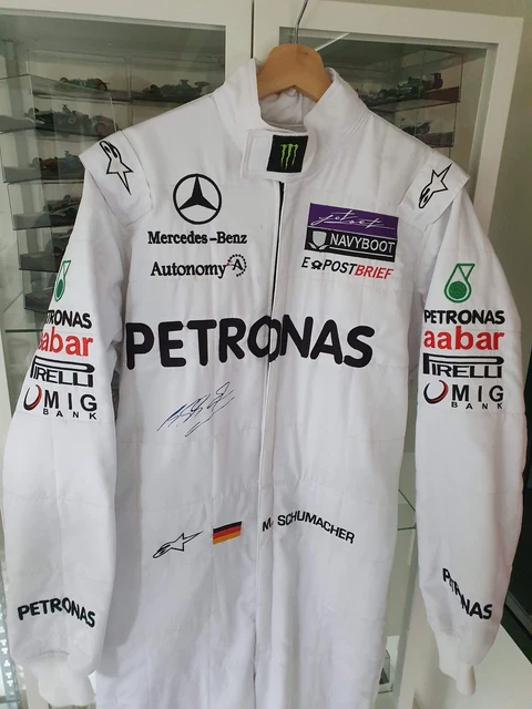F1 MICHAEL SCHUMACHER signed race suit, replica, Mercedes F1 £1,699.00 ...