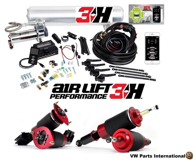 VW GOLF MK1 GTI Jetta Caddy Air Lift 3H 1/4" Air Ride Management ...