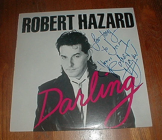RARE ALBUM ROBERT HAZARD Orig "Darling" avec AFFICHE POCHETTE SIGNÉE À ...