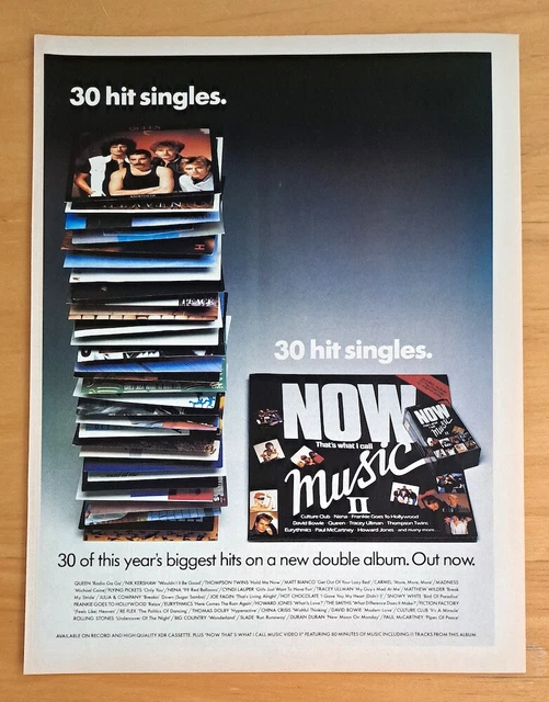 NOW THAT'S WHAT I Call Music Ii Vinyl & Tape Vintage Uk Magazine Advert ...