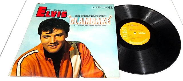 ELVIS PRESLEY'S CLAMBAKE Soundtrack album SF 7917 STEREO LARGE ORANGE ...