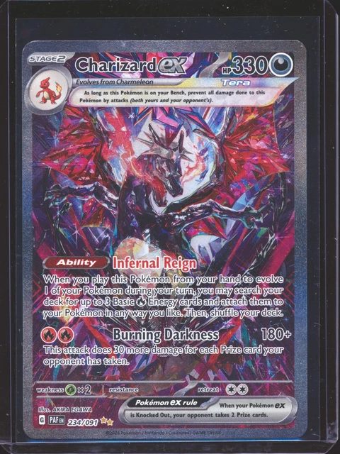 POKEMON PALDEAN FATES Charizard Ex 234/091 Special Illustration Rare NM ...