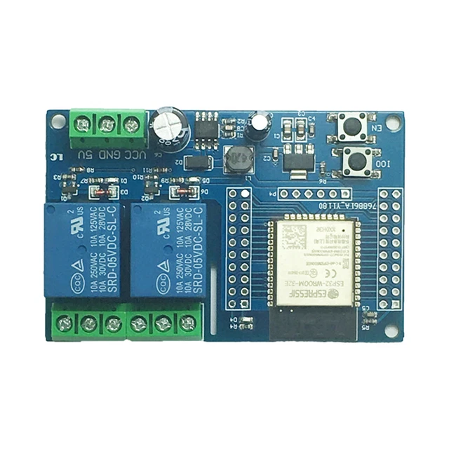 ESP32-WROOM DEVELOPMENT BOARD 2 Channel WIFI Relay Module DC 5-60V Power Supply £15.04 - PicClick UK