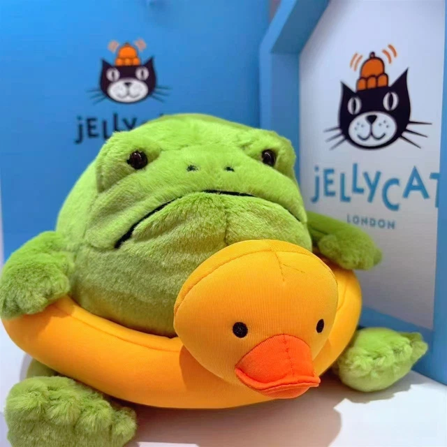 NWT JELLYCAT RICKY Rain Frog With Rubber Ring Plush Toy Amphibian Dolls ...