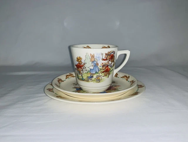 ROYAL DOULTON - Bunnykins, tea trio (cup, saucer & plate set). Made in ...