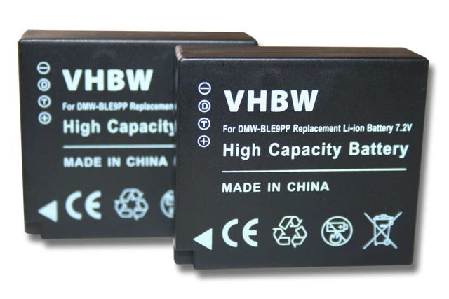 2 BATTERIES POUR Panasonic Lumix DC-G100 DC-G100D DC-TZ91 DMC-GF3 ...