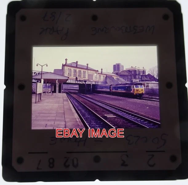 ORIGINAL SLIDE CLASS 50 Loco No 50023 Howe At Westbourne Park Station 2 ...