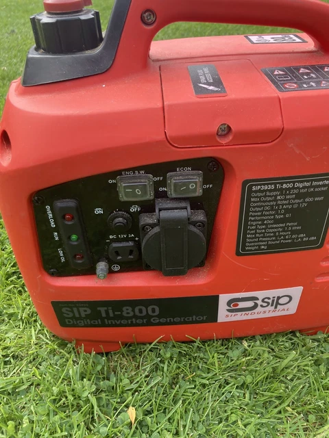 SIP 3935 Ti-800 Digital inverter Generator, Max 800w, 600w Continuous ...