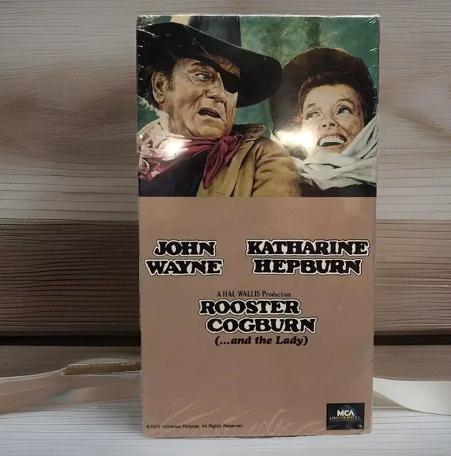 ROOSTER COGBURN VHS Movie John Wayne Katharine Hepburn MCA Sealed New £ ...