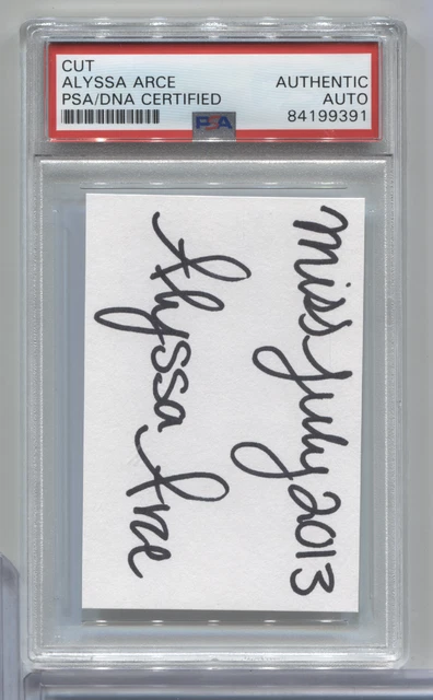 ALYSSA ARCE PLAYBOY Playmate Autographed Cut PSA/DNA Authentic ...