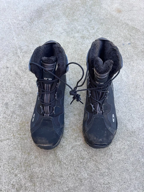 SALOMON SNOWTRIP MEN'S Black TS WP Thinsulate Waterproof Hiking Boots ...