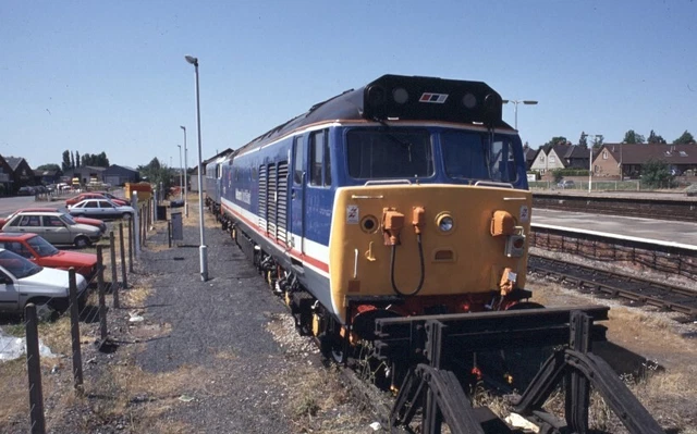 35MM SLIDE BR British Railways Diesel Loco Class 50 50027 @ Hereford 16 ...