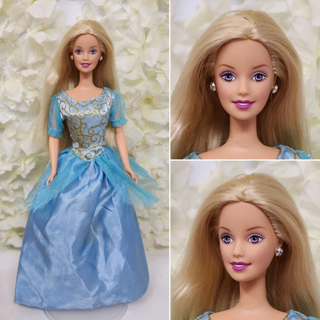 MATTEL BARBIE BLONDE Princess Doll Early 2000s Model In Blue Dress Cute ...