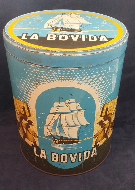 LA BOVIDA PARIS France Grande Boite Ancienne Publicitaire Tole Annees ...