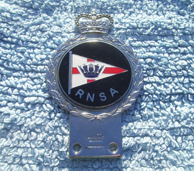 VINTAGE 1960S ROYAL NAVAL SAILING ASSOCIATION CAR BADGE ~RNSA NAVY CLUB ...