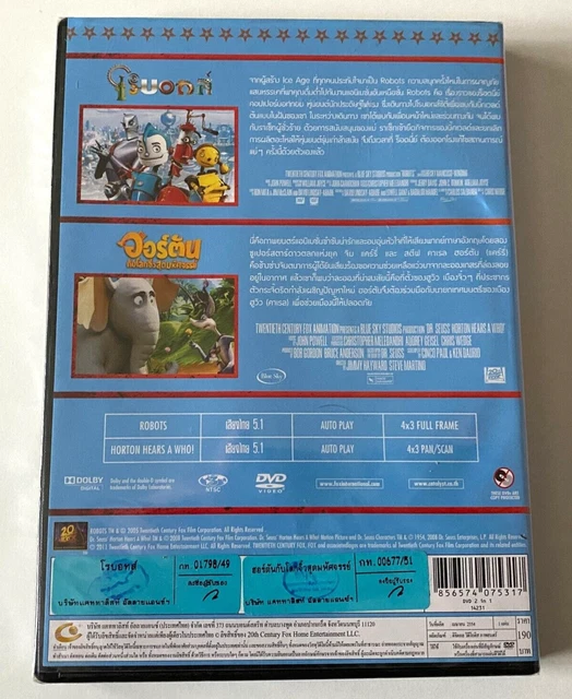 Robots And Dr Seuss Horton Hears A Who Asian Version Dvd 2011 2 In 1
