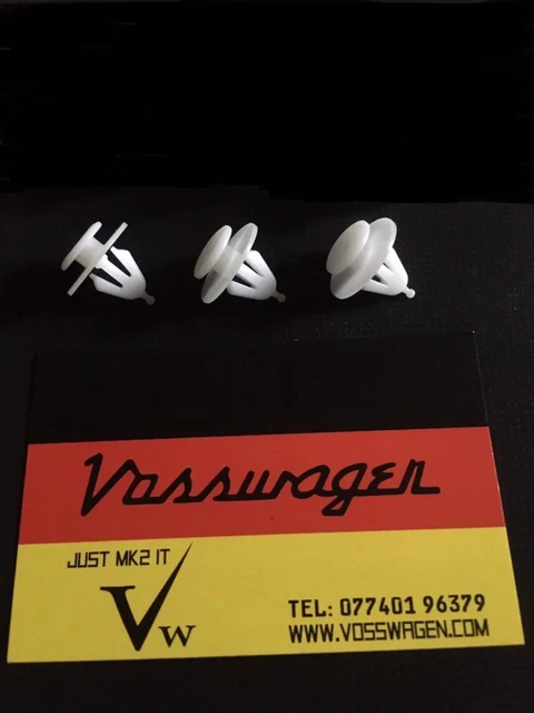 VW GOLF JETTA MK2 NEW DOOR OUTER BODY MOULDING SIDE TRIM FIXING CLIPS ...