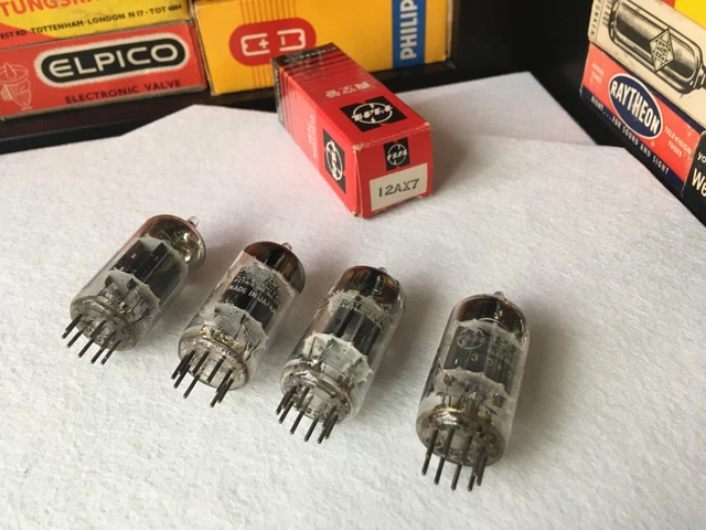 4 NOS MATCHED Matsu Mullard 12Ax7 Ecc83 Balanced Quad Audio Tubes ...