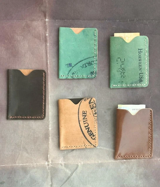 HORWEEN SHELL CORDOVAN porta carte porta soldi timbro Horween regalo ...