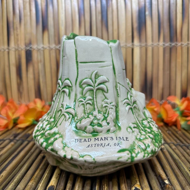 MUNKTIKI DEAD MAN'S Isle Tiki Bar Volcano Island Tiki Mug Green Rob ...