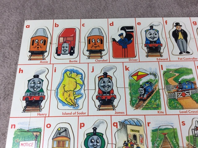 VINTAGE THOMAS THE Tank Engine and Friends Alphabet Playtray - 26 Piece ...