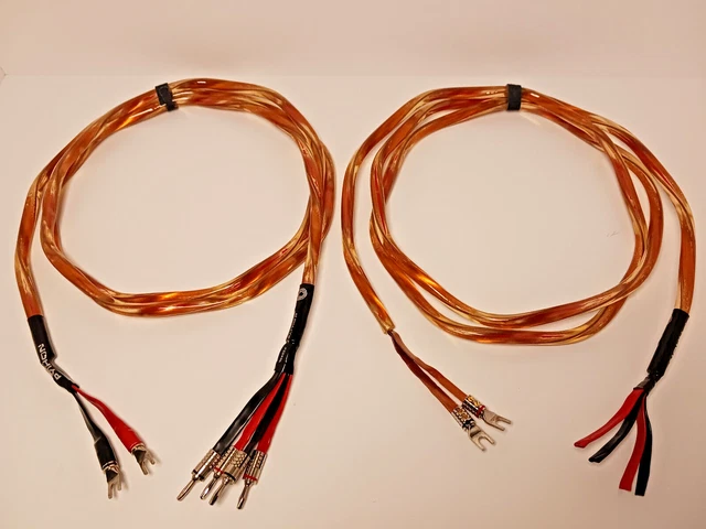 8 FT GOERTZ Alpha-Core PYTHON Audiophile Speaker Cables Bi-Wire - 8 ...