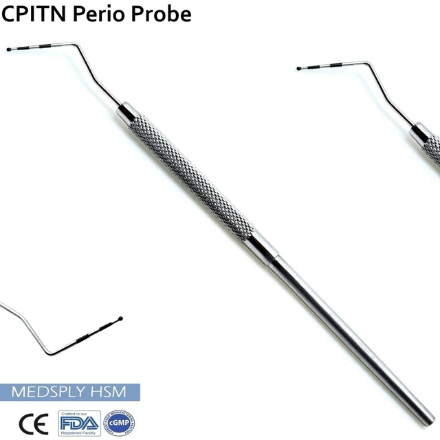 PERIODONTAL PERIO PROBE CPTIN Color Coded Marking Depth Lab Instruments ...