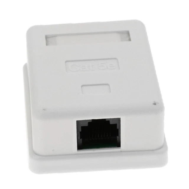 2X 1-PORT WALL Surface Mount Compact Box RJ45 Network $18.34 - PicClick AU