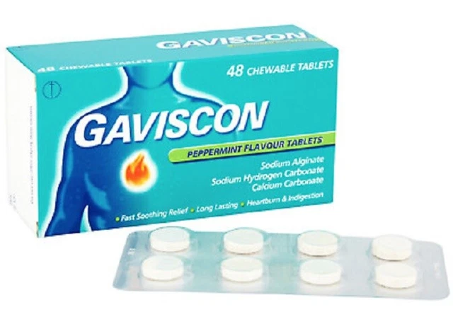 GAVISCON PEPPERMINT FLAVOUR Tablets 48 Chewable Tablets EUR 9,83 ...