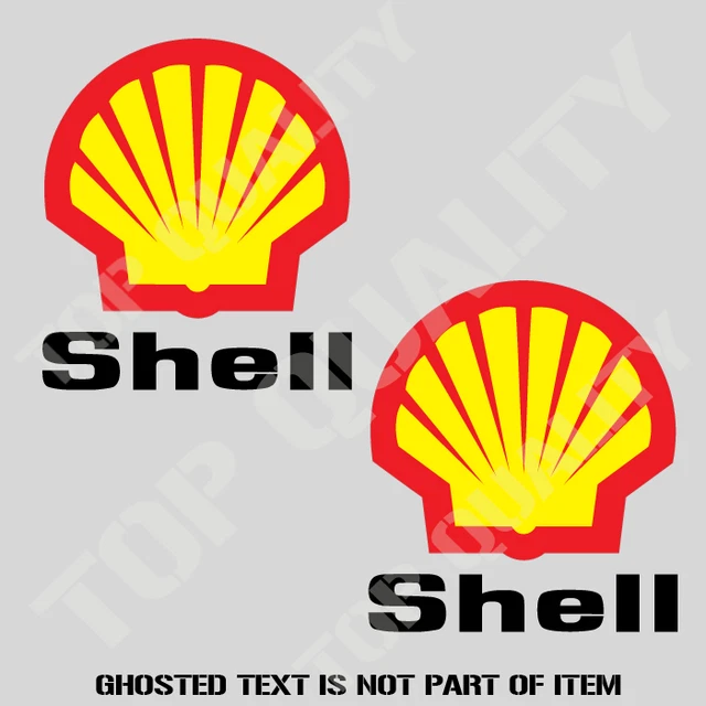 RETRO SHELL GASOLINE OIL Decal Sticker X2 Vintage Moto Mancave Garage ...