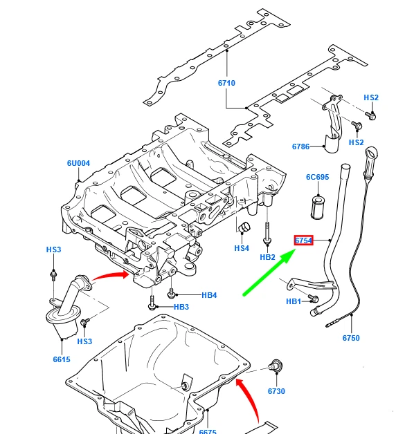 NEW FORD TRANSIT Mk3 Oil Level Indicator Tube 8C1Q-6754-Aa 1495915 ...