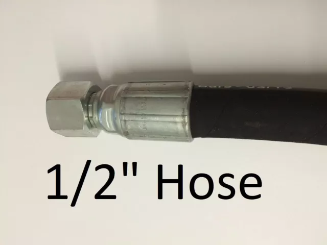 HYDRAULIC HOSE ASSEMBLY half inch 1/2" 2 Wire hose - PICK YOUR BSP ...