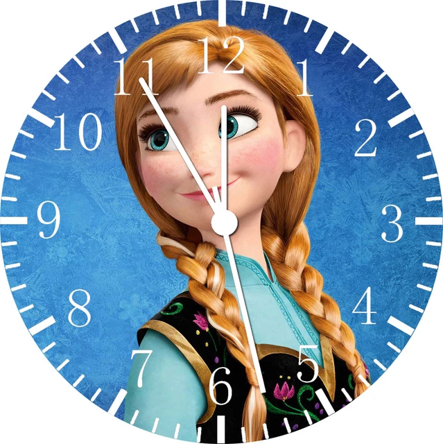 DISNEY FROZEN ANNA Frameless Bordes Wall Clock Bonito Para Regalos O ...
