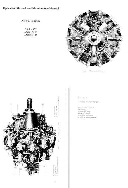 SHVETSOV ASH-82 (M-82) Engine Manual Soviet 14-cyl period archive 1940 ...