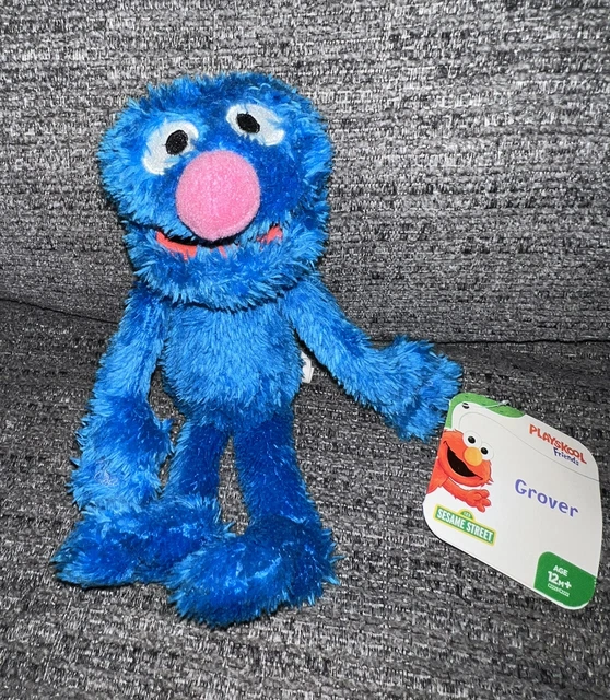HASBRO PLAYSKOOL FRIENDS SESAME STREET GROVER Blue PLUSH With Tag 2013 ...