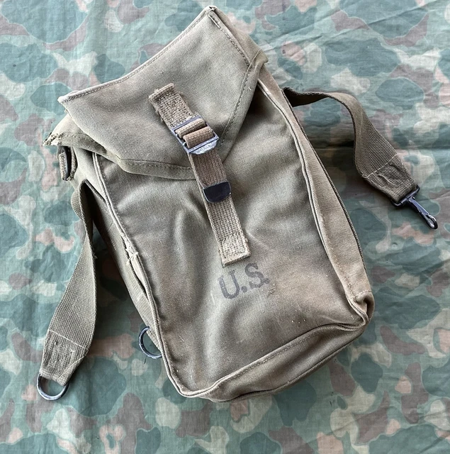 WWII US ARMY OD7 Green 1945 Dated GP General Purpose Bag Pouch Original ...