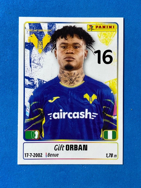 FIGURINE CALCIATORI PANINI 2025-26 2026 n.217 Gift Orban (Hellas Verona ...